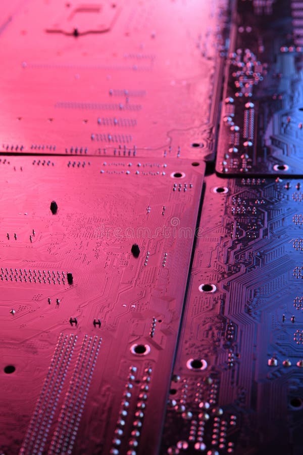 Abstract Electronic Circuit Board, Computer Motherboard Lines and ...