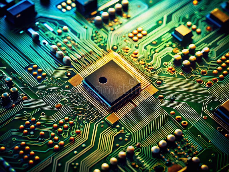 Abstract Electronic Circuit Board a Minimalist Futuristic Design for ...