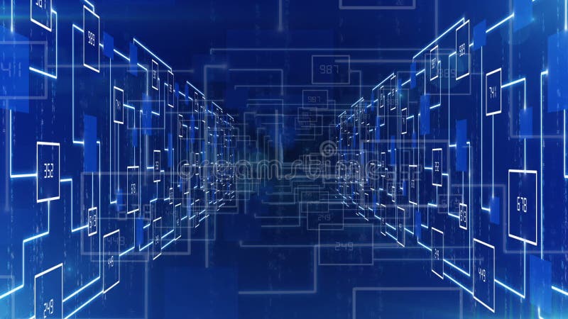 Abstract Electronic Circuit Tunnel Zoom in Background LOOP Stock ...