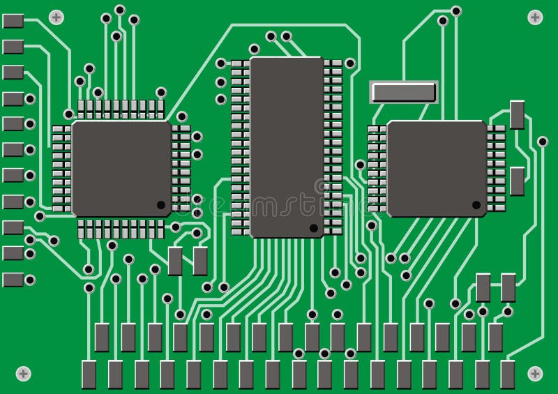 Abstract Electronics Circuit Background Stock Vector - Illustration of ...