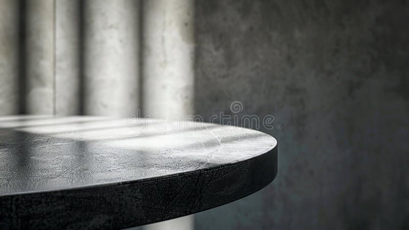 Abstract Elegance of a Black Table Edge in Minimalist Setting ...