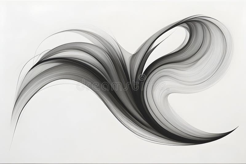 Abstract Elegance Flow Forming an Asymmetrical Shape. Stock ...