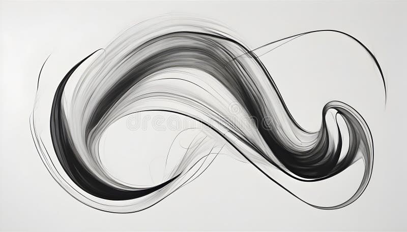 Abstract Elegance Flow Forming an Asymmetrical Shape. Stock ...