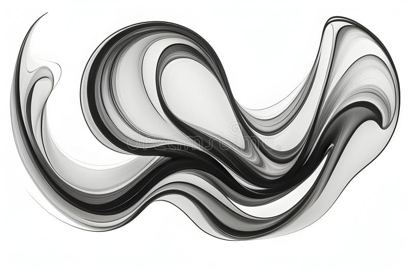 Abstract Elegance Flow Forming an Asymmetrical Shape. Stock ...
