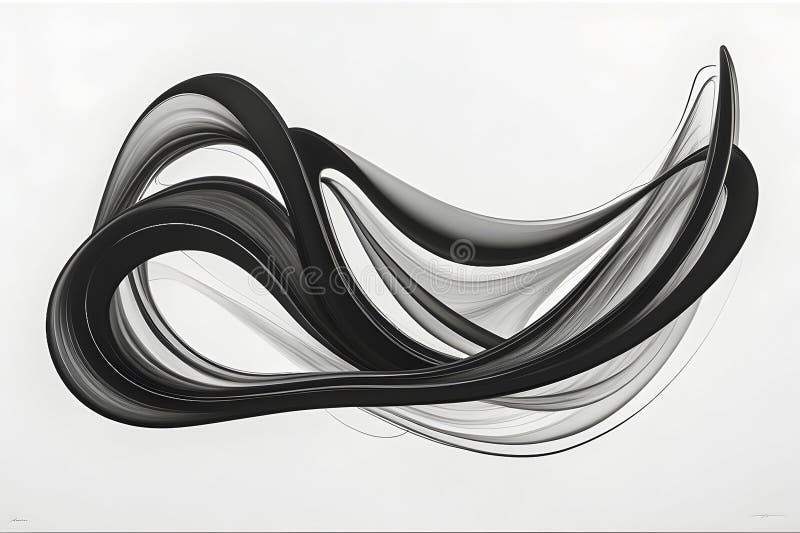 Abstract Elegance Flow Forming an Asymmetrical Shape. Stock ...