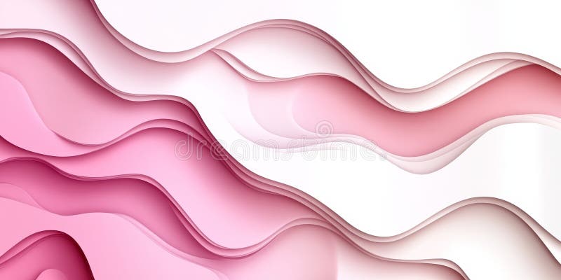 Abstract, Elegant Background with Soft, Flowing Waves in Blush and Pale ...