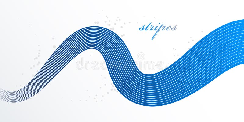 Abstract Elegant Blue Curvy Thin Lines Vector Abstract Background ...