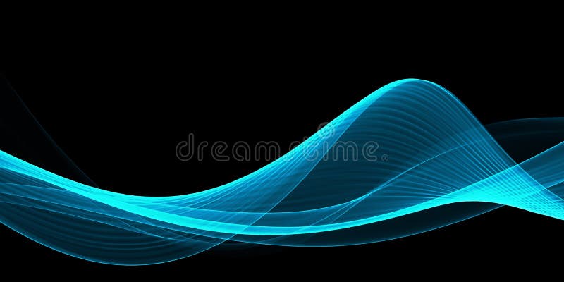 Abstract Elegant Blue Neon Wave Background Stock Image - Image of line ...