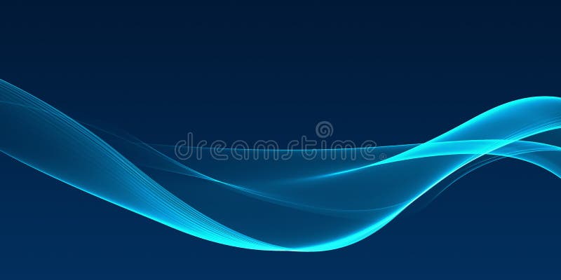 Abstract Elegant Blue Neon Wave Background Stock Illustration ...