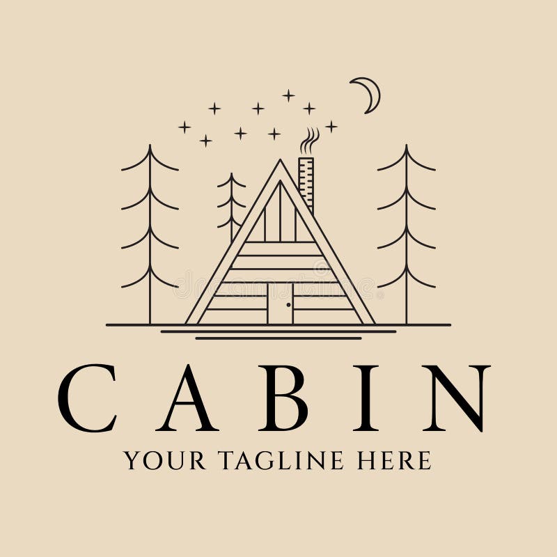 Abstract Elegant Cabin Line Logo Icon Design. House Lined Sign Stock ...