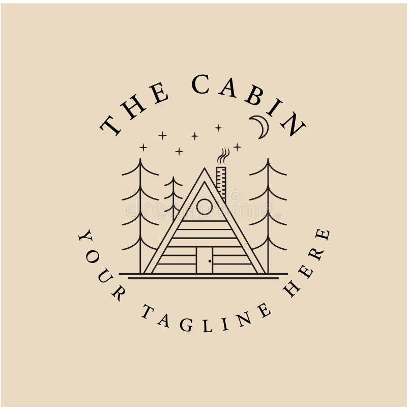 Abstract Elegant Cabin Line Logo Icon Design. House Lined Sign Stock ...