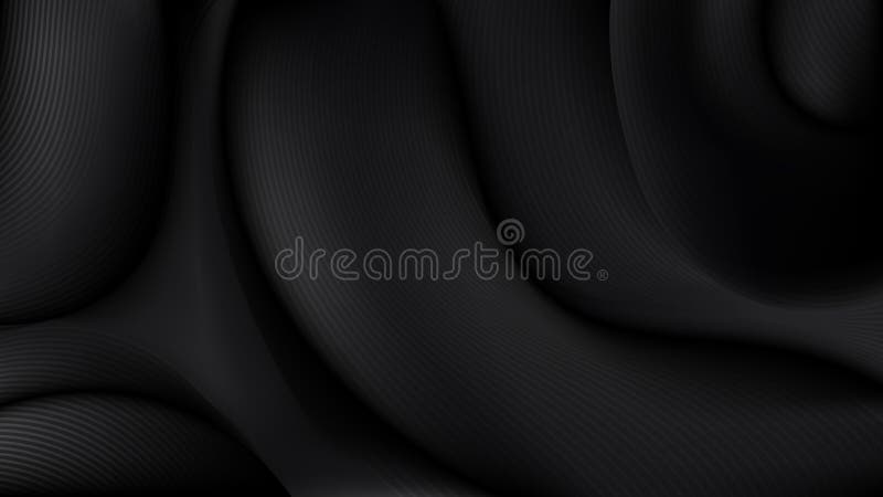 Abstract Elegant 3D Black Fabric Wrinkles with Lines Pattern Texture on ...