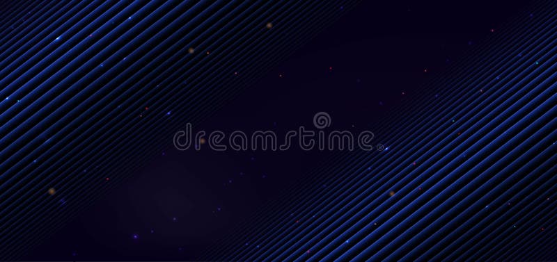 Abstract Elegant Dark Blue Background with Blue Neon Line and Lighting ...