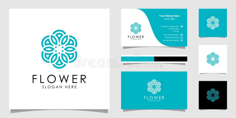Abstract Elegant Flower Logo Icon Vector Design Stock Vector ...