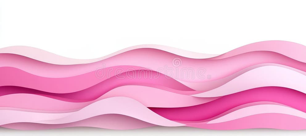 Abstract Elegant Flowing 3D Pastel Pink Wave Pattern Background Texture ...
