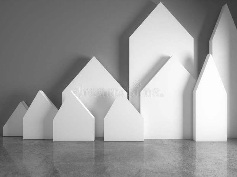 Abstract Elegant Geometric of Blank Empty Space with Light. Stock ...