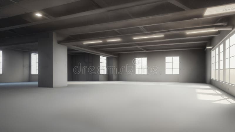 Abstract Elegant Geometric of Blank Empty Space and White Walls with ...