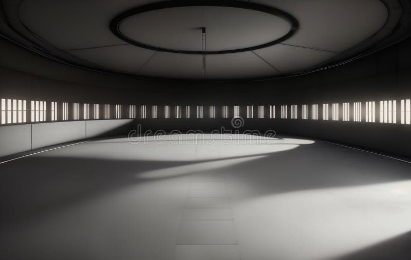 Abstract Elegant Geometric of Blank Empty Space and White Walls with ...