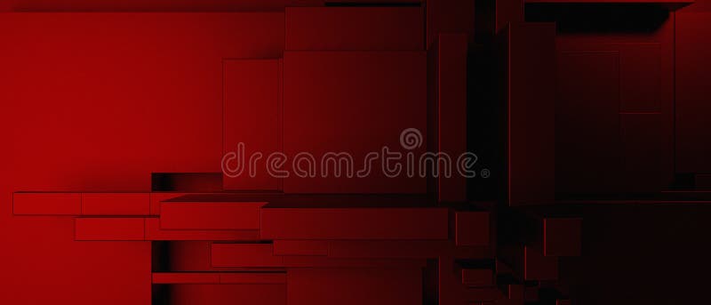 Abstract Elegant Geometric Blocks Modern Deep Red Abstract Background ...