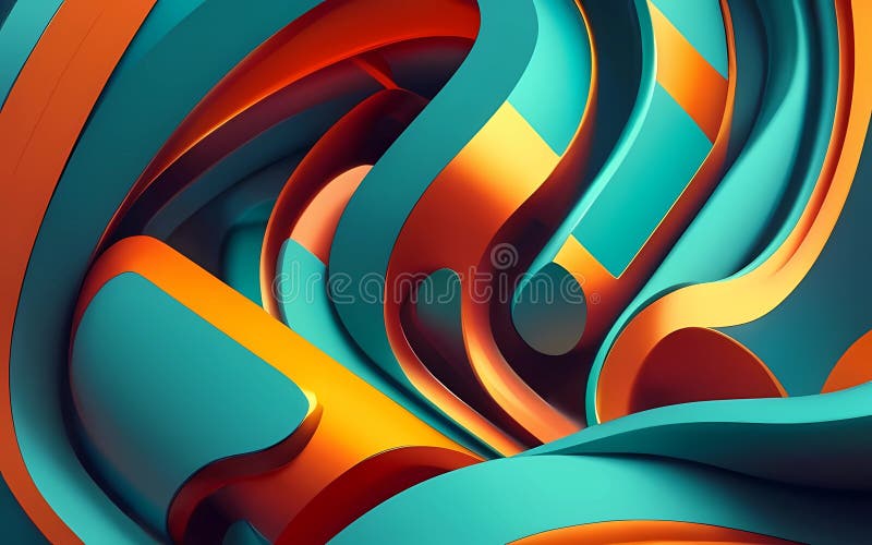 Abstract Elegant Geometric 3d Shapes for Art Design Stock Illustration ...