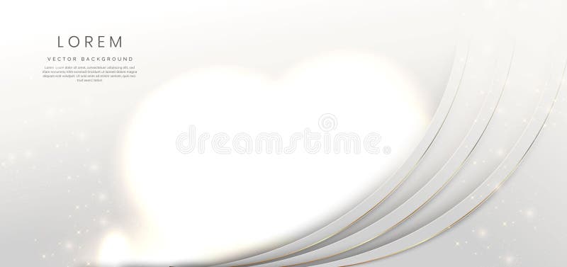 Abstract Elegant Grey Curved Shape Line Overlap on Light Grey Clean ...