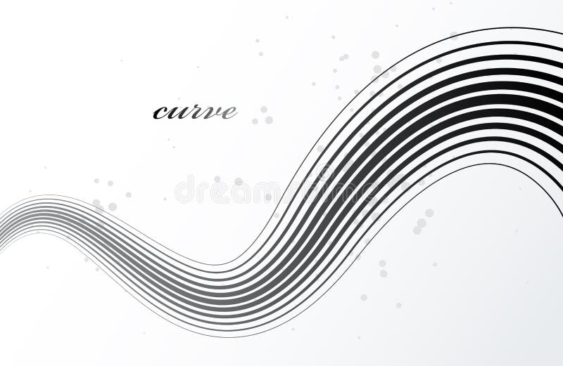 Abstract Elegant Grey Curvy Thin Lines Vector Abstract Background ...