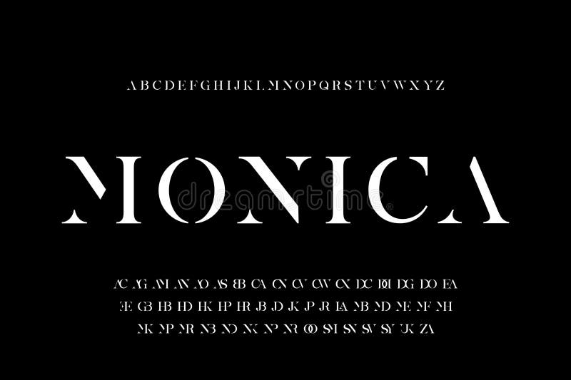 Abstract Elegant Luxury Typeface Design Vector with Ligatures Stock ...