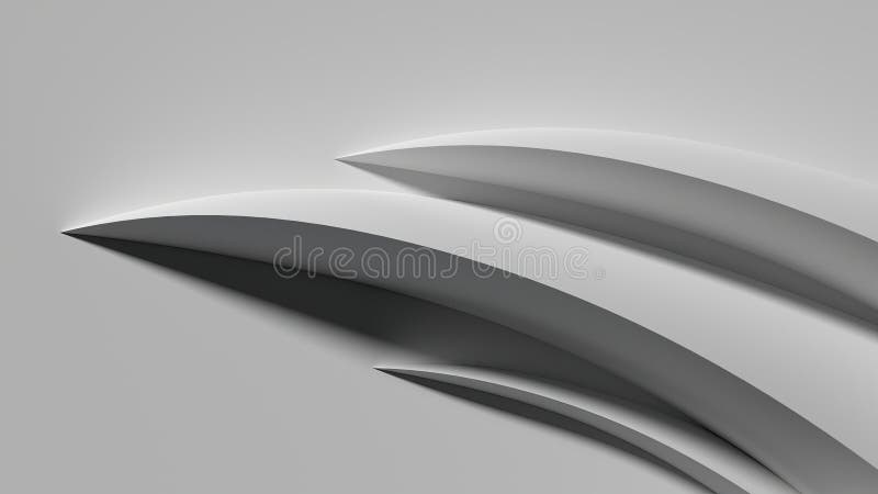 An Abstract, Elegant, and Modern 3D Rendering Image in Gray with Sharp ...