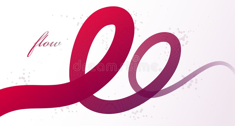 Abstract Elegant Red Curvy Thin Lines Vector Abstract Background ...