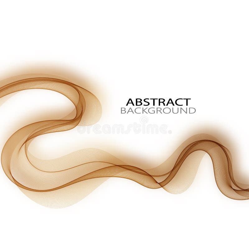 Abstract Elegant Smooth Brown Waves Background. Vector Design Stock ...