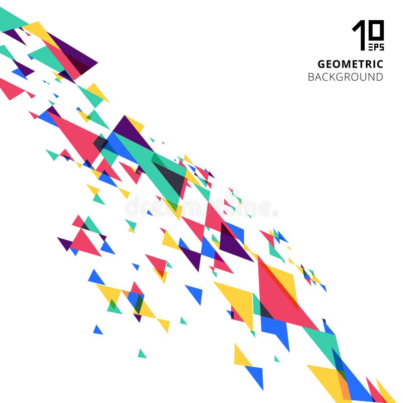 Abstract Element Colorful and Creative Modern Geometric Overlapping ...