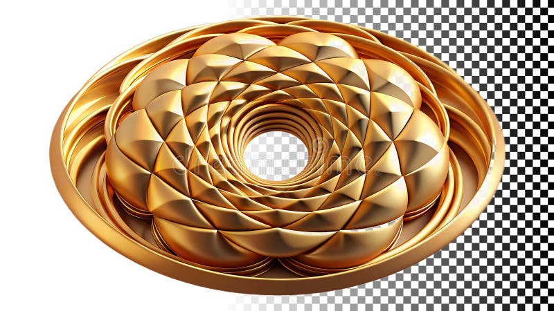 Abstract Golden Spiral Disc Textured Element Design Png Transparent ...