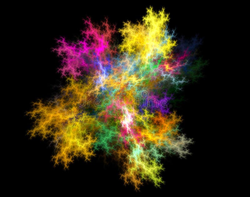 Abstract Element in the Form of Multi-colored Lightning Stock Image ...