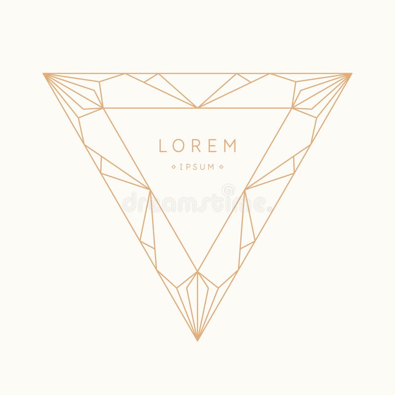 Abstract Element with Gold Lines. Vector Illustration. Stock Vector ...