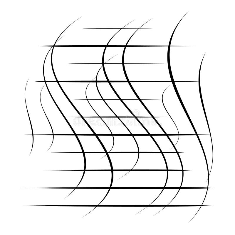 Abstract Element with Random Overlapping Lines. Abstract Distored Lines ...