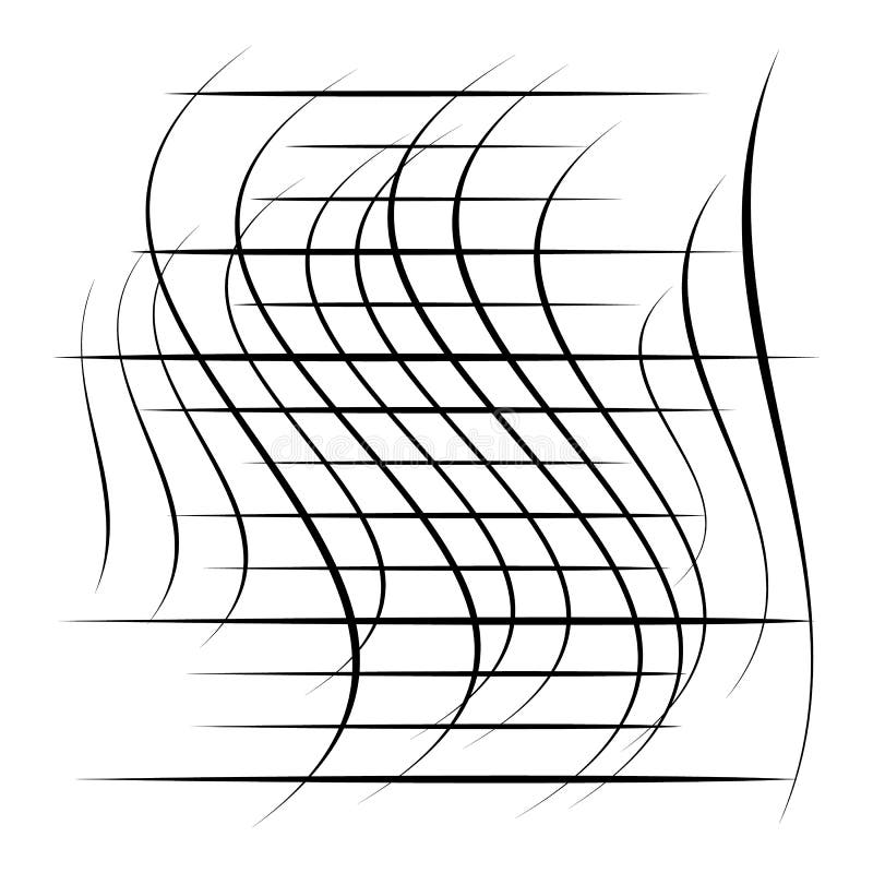 Abstract Element with Random Overlapping Lines. Abstract Distored Lines ...