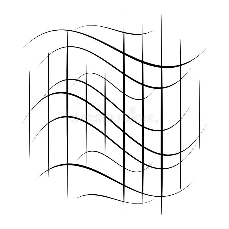 Abstract Element with Random Overlapping Lines. Abstract Distored Lines ...