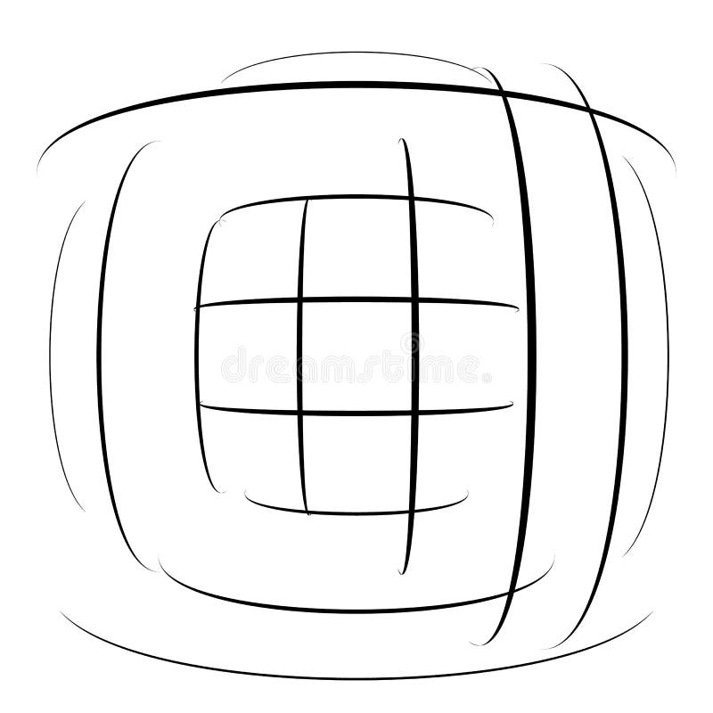 Abstract Element with Random Overlapping Lines. Abstract Distored Lines ...