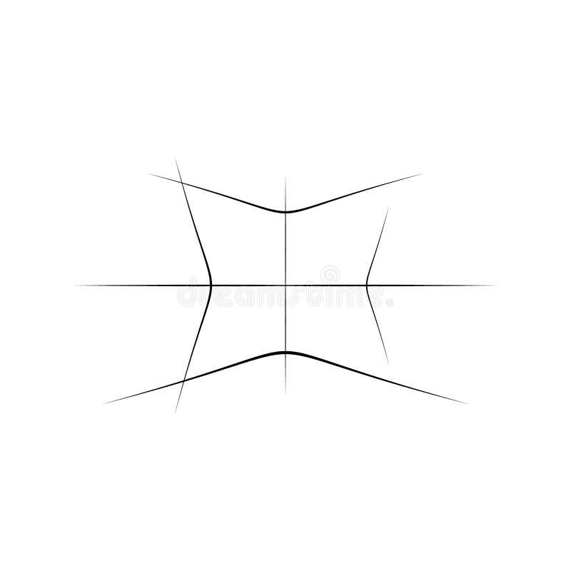 Abstract Element with Random Overlapping Lines. Abstract Distored Lines ...