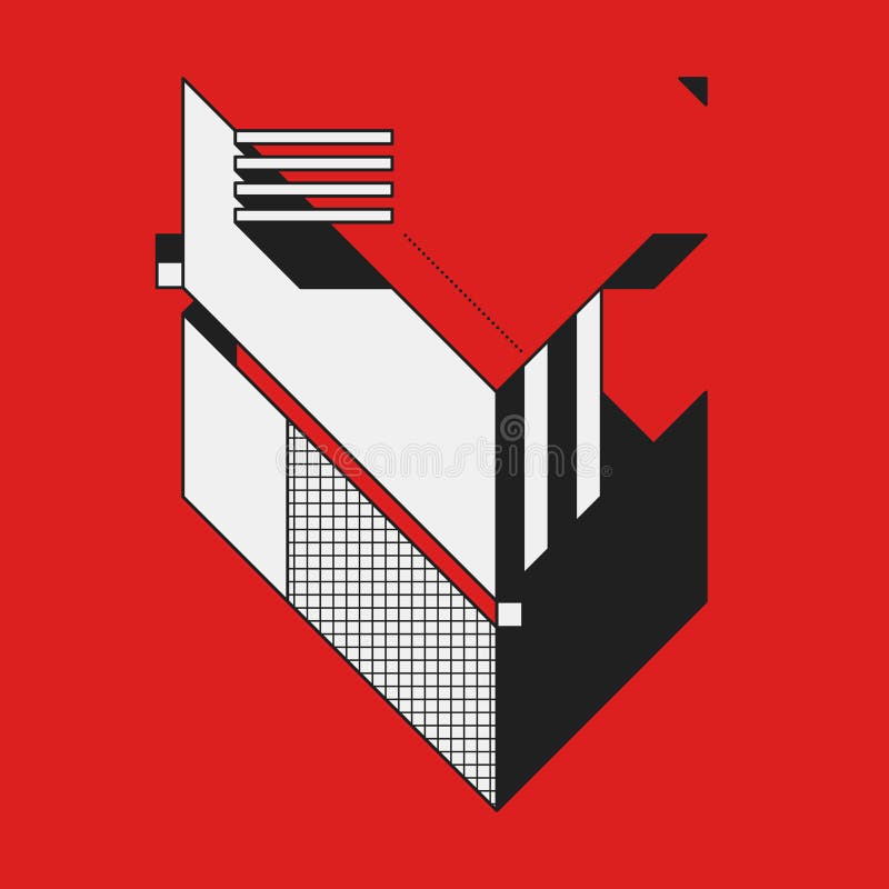 Abstract Element on Red Background Stock Vector - Illustration of ...