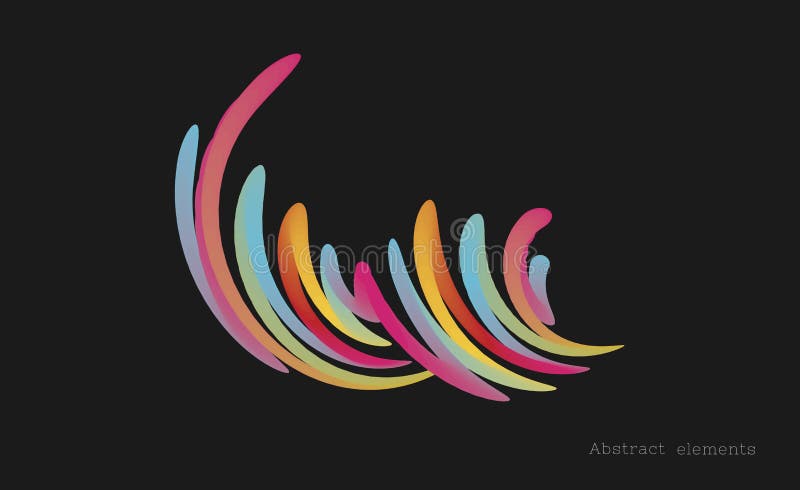 Abstract Element, Wave Shaped Design Element, Colourful Lines Stock ...