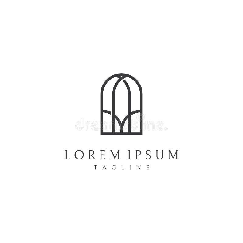 Abstract Elements of Arch Line Vector Logo, for the Construction of ...