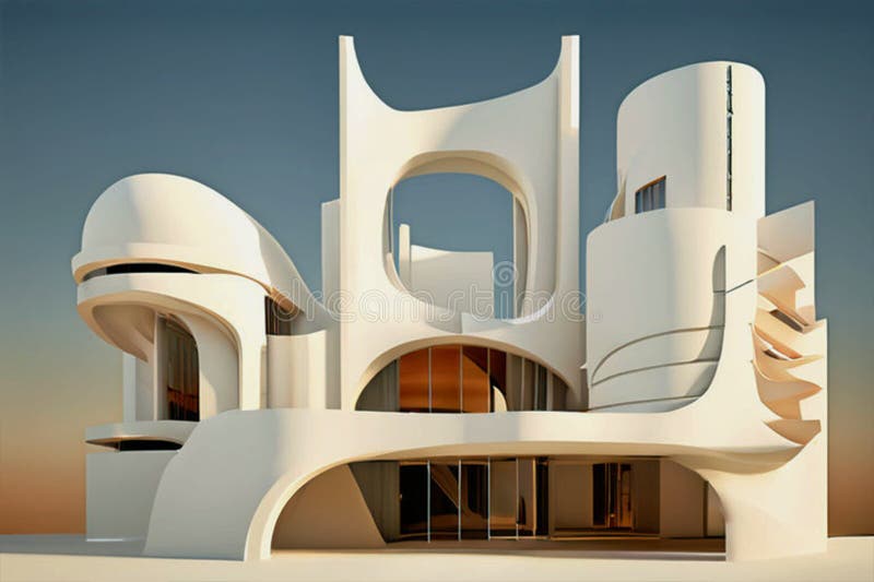 Abstract Elements of Building Shapes with Original Architectural ...