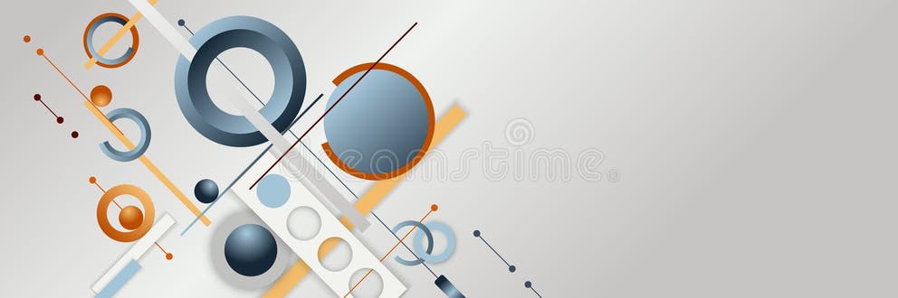 Abstract Elements Combine Geometrical Shapes for Presentations ...