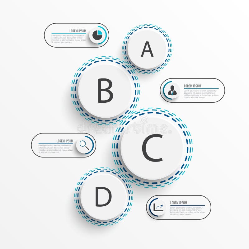 Abstract Elements of Graph Infographic Template with Label, Integrated ...
