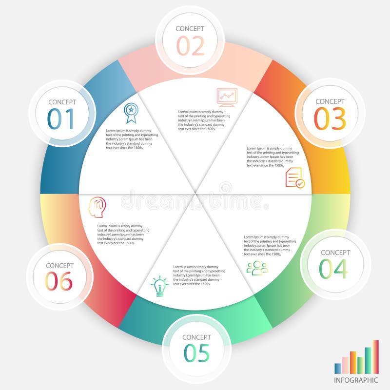 Abstract Elements Infographic Circular Shape Data Vector Template ...