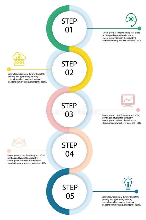 Abstract Elements Infographic Circular Shape Data Vector Template ...