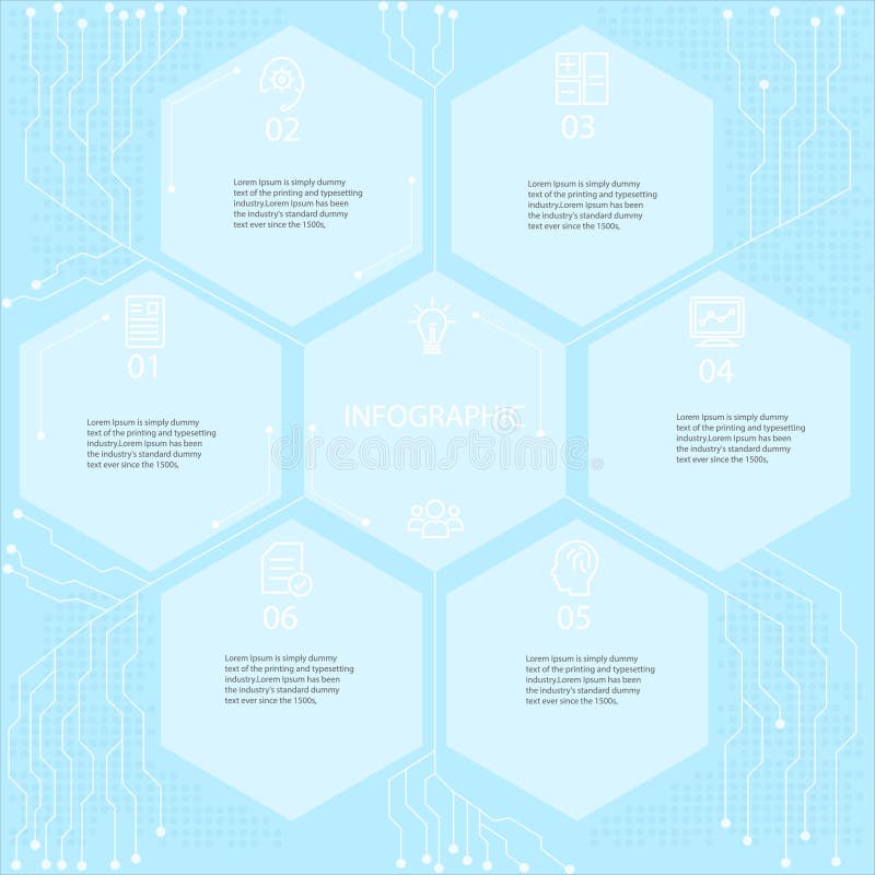 Abstract Elements Infographic Hexagon Shape Data Vector Template ...