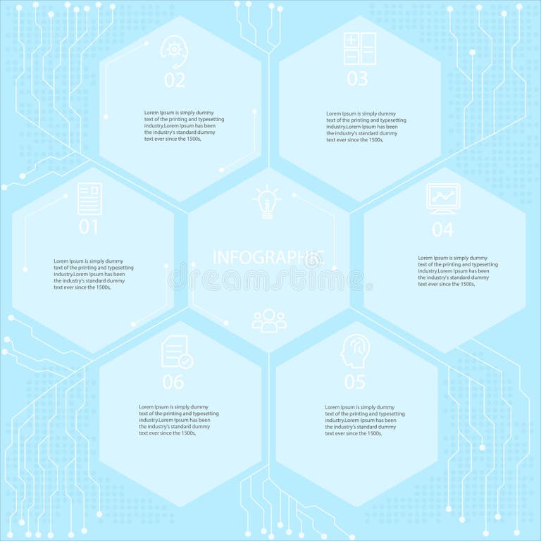 Abstract Elements Infographic Hexagon Shape Data Vector Template ...