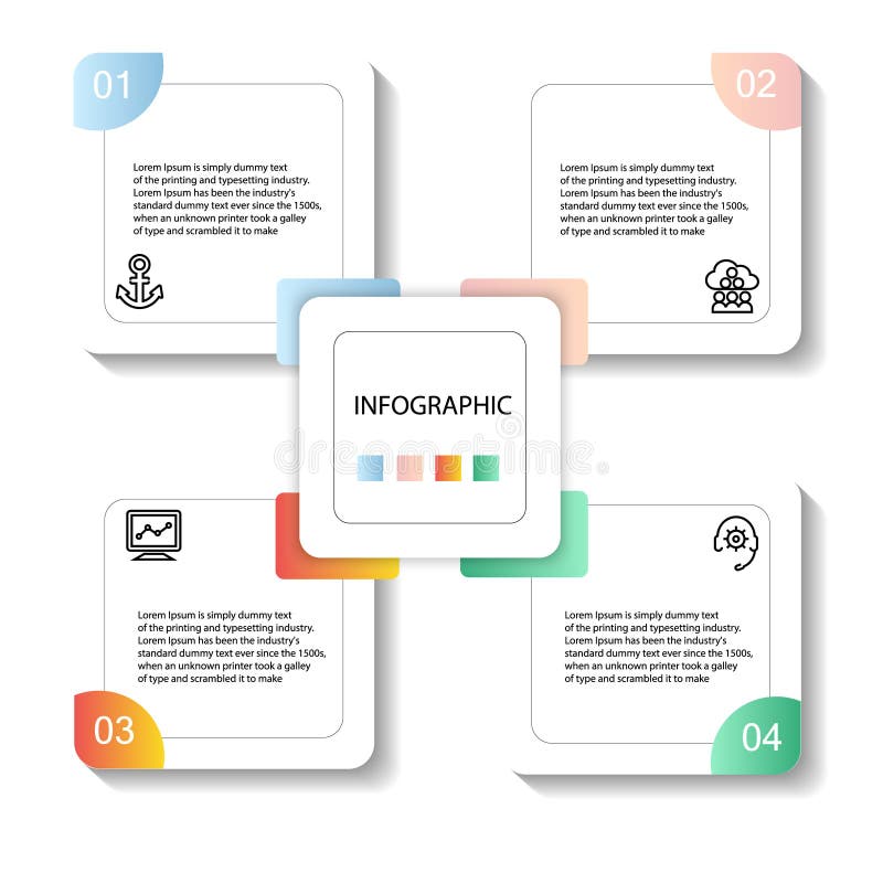 Abstract Elements Infographic Circular Shape Data Vector Template ...